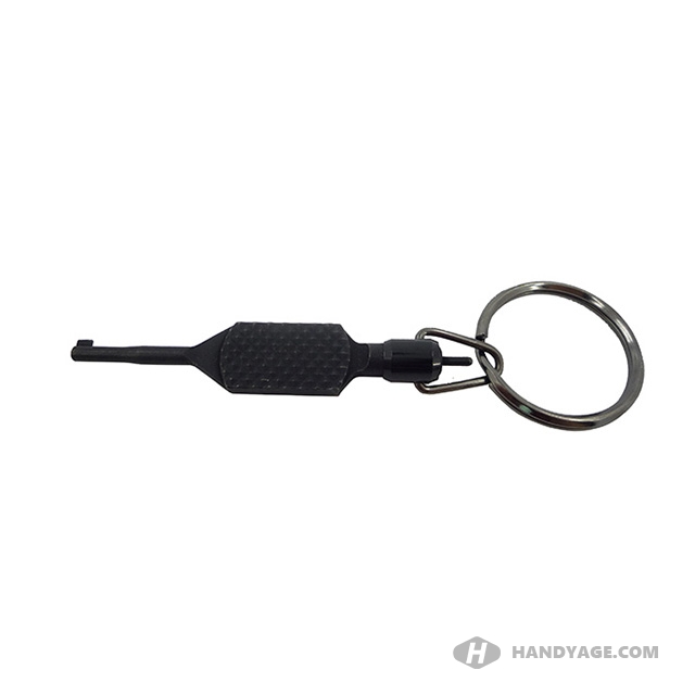 Flat Knurl Handcuff Key with Key Ring::Handy-Age Industrial Co., Ltd.